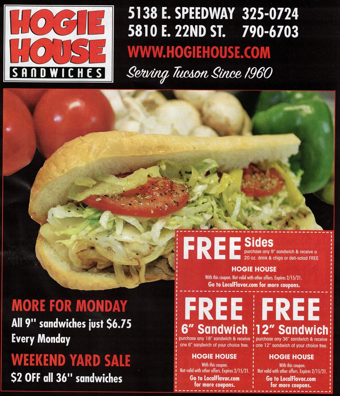 Coupons - Hogie House Sandwiches